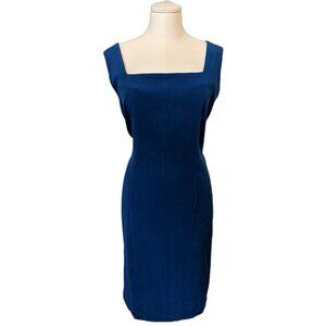 karin stevens | Dresses | Vintage 9s Karin Stevens Blue Square Neck ...
